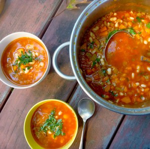 Vegan Fasolatha Soup – Greek Recipe with White Beans – The Back Yard ...
